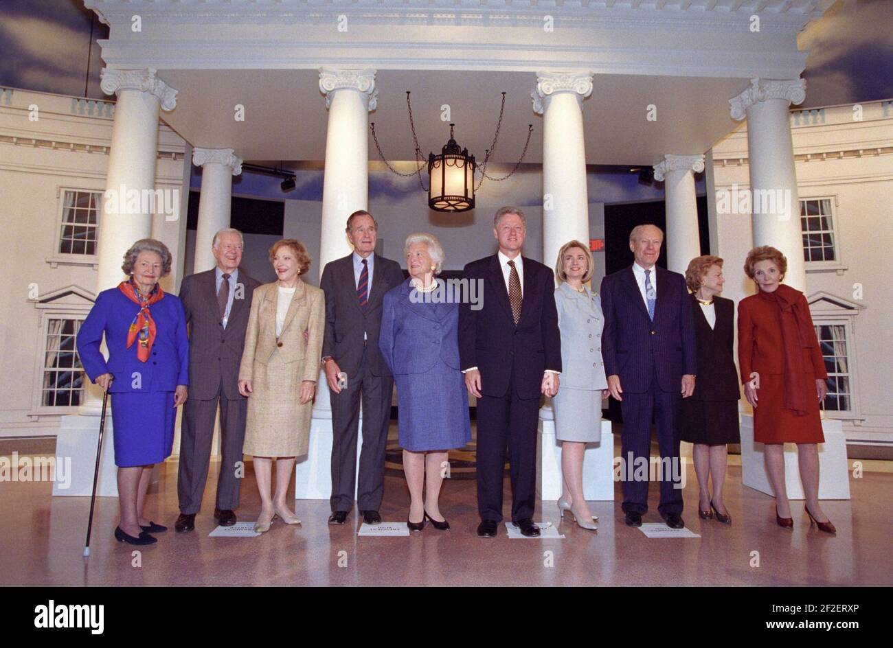 President Bill Clinton and First Lady Hillary Clinton join former ...