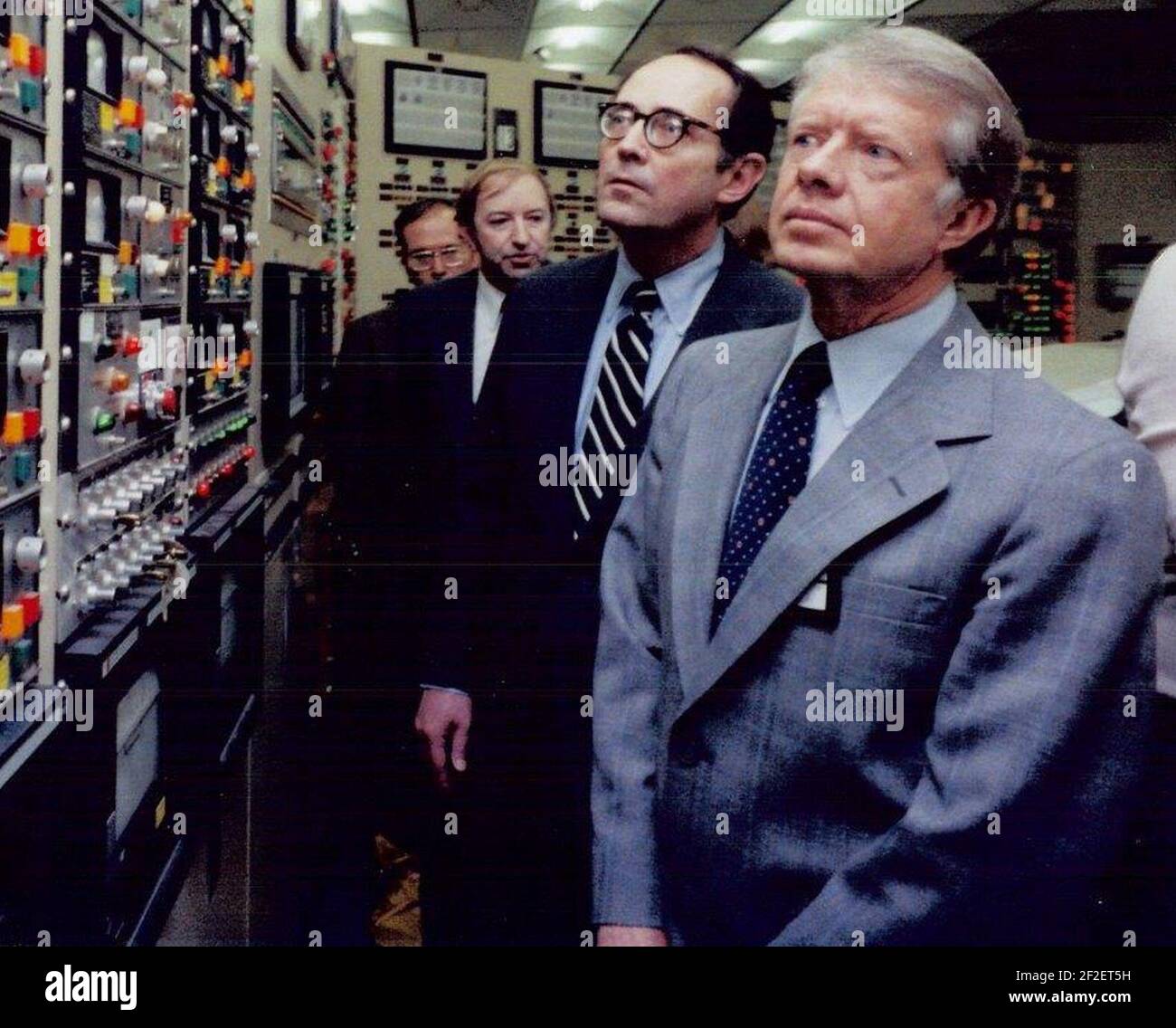 President Carter in the TMI-2 Control Room (cropped Stock Photo - Alamy