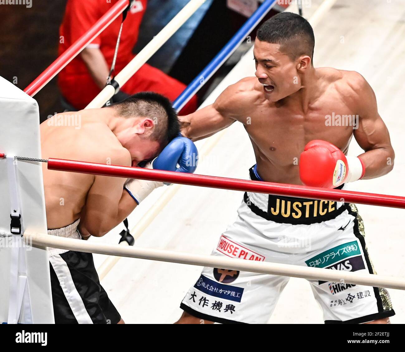 Tokyo, Japan. 11th Mar, 2021. (R-L) Andy Hiraoka, Fumisuke Kimura ...