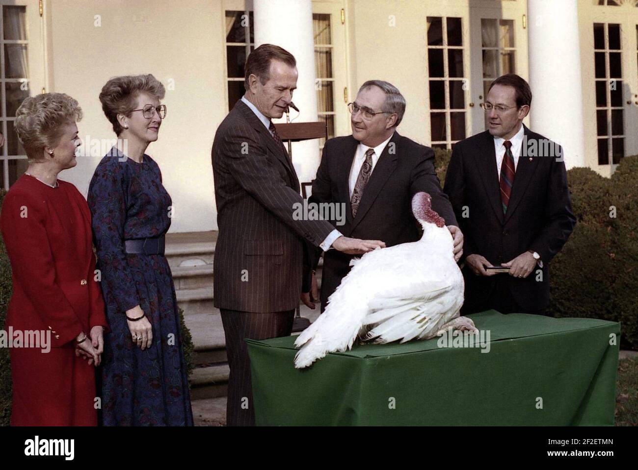 President George H. W. Bush at the Annual Presidential Pardoning of the ...