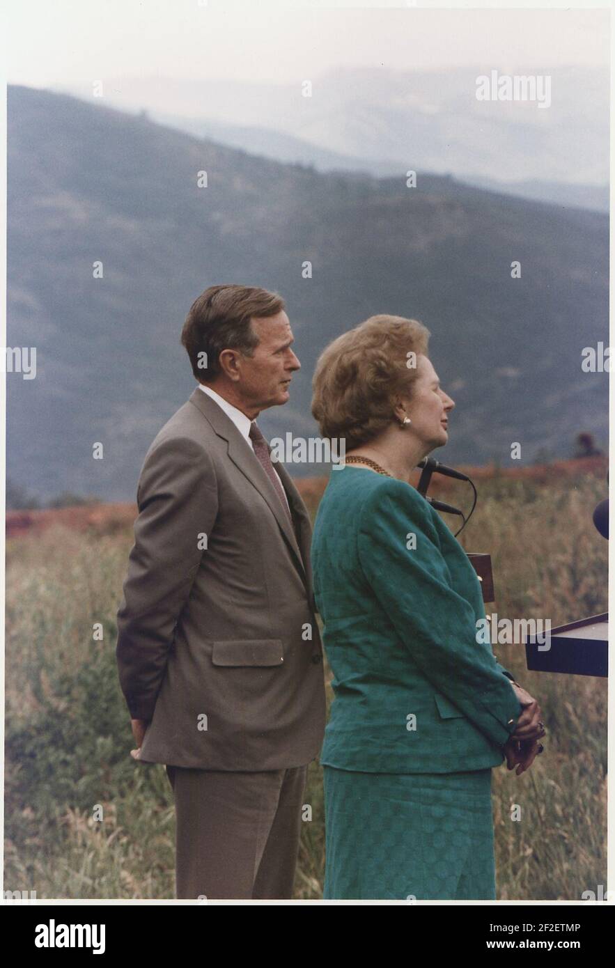 President George H. W. Bush and Prime Minister Margaret Thatcher ...