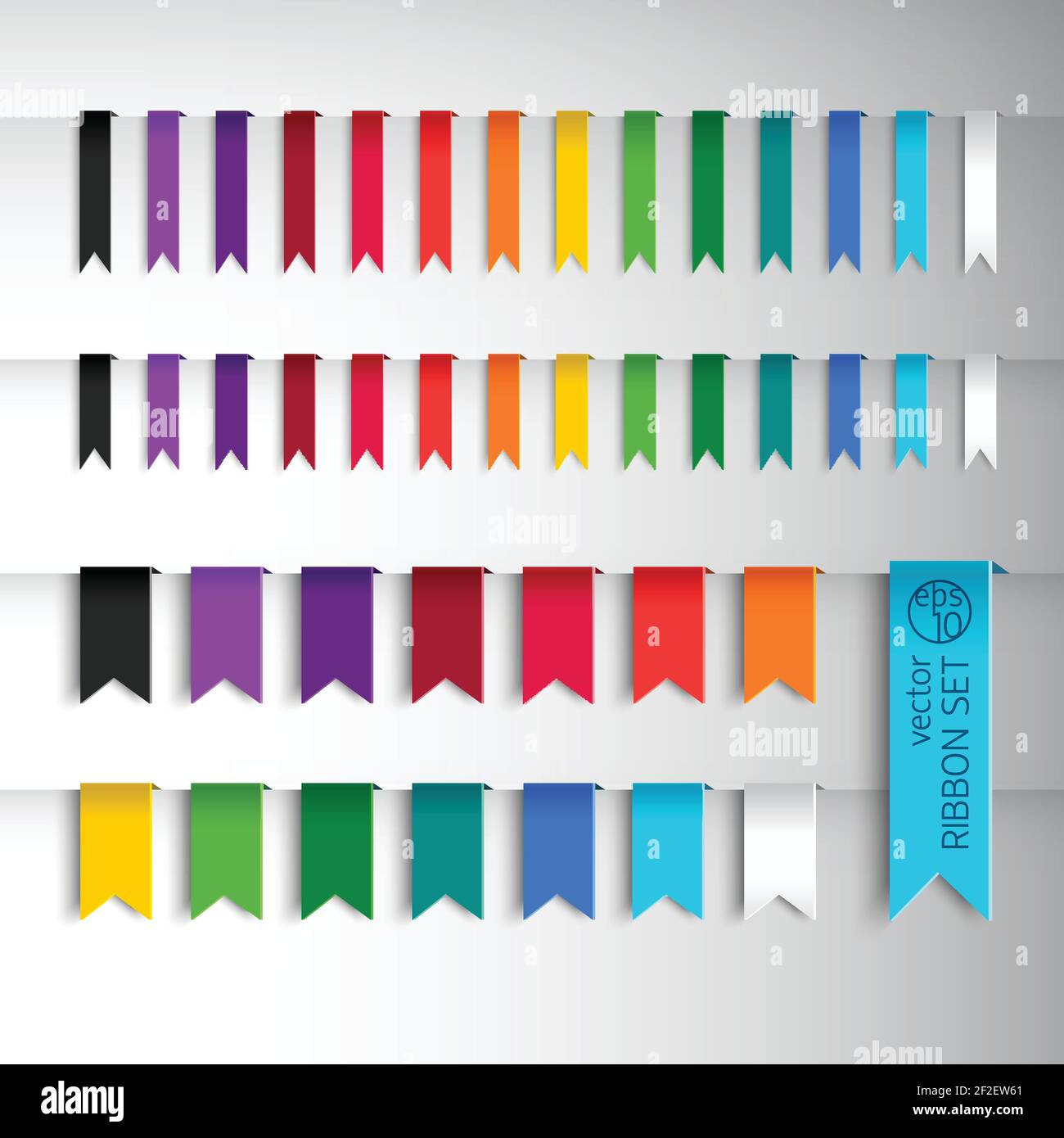 Mega collection of various colours ribbons and different style on grey ...
