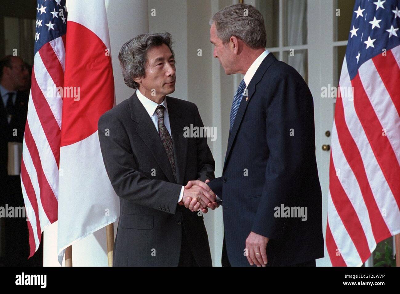President George W. Bush and Prime Minister Junichiro Koizumi of Japan ...
