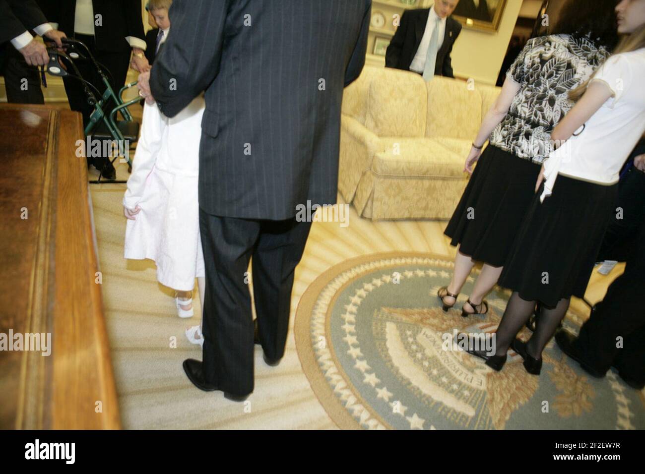 President George W. Bush and Senator Ted Stevens welcome World War II ...