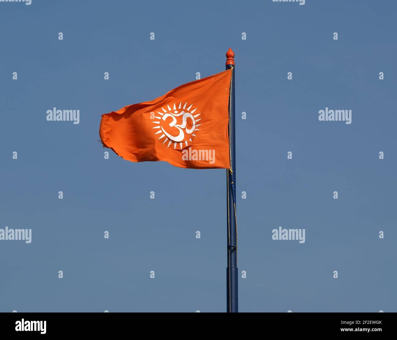 Flag with a sign Om or Aum --is a sacred, mystical syllable in the ...