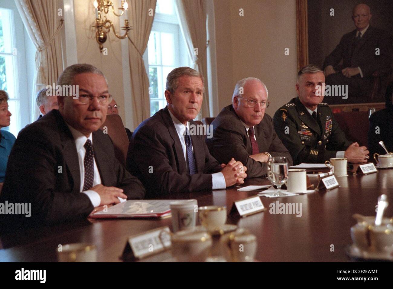 President George W. Bush Meets with National Security Council Stock ...