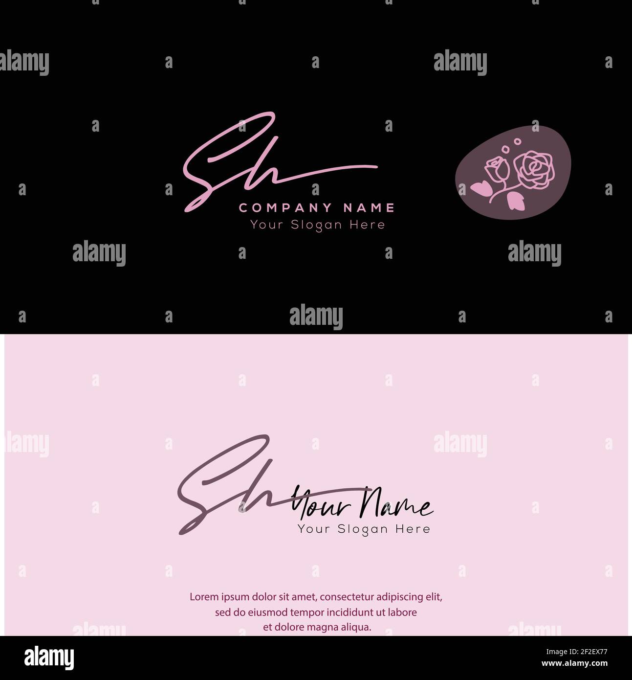 H signature Stock Vector Images - Alamy