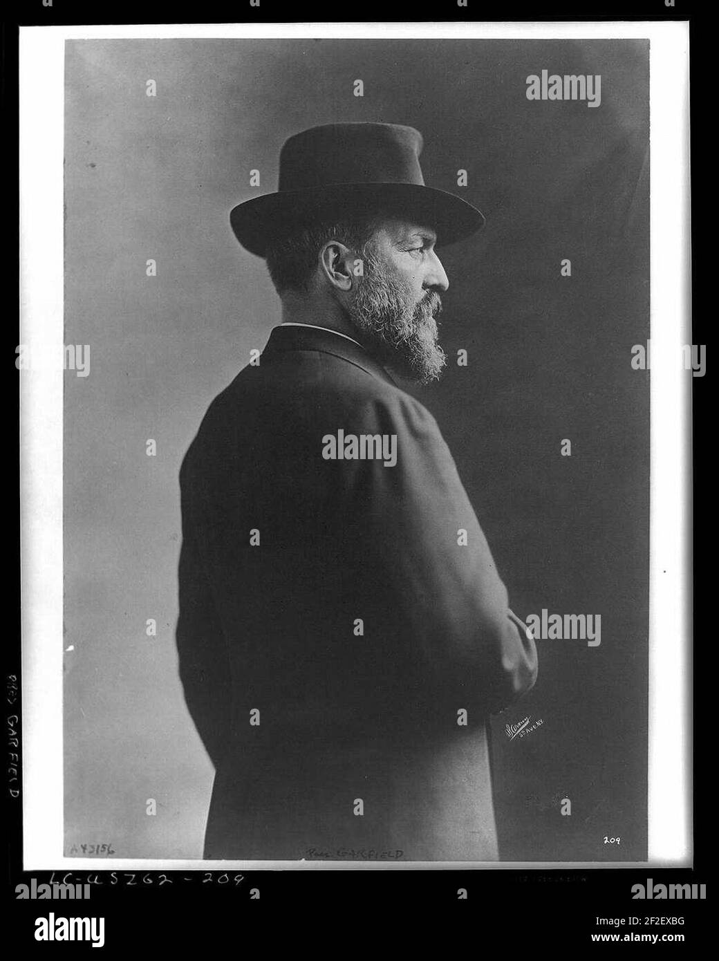 President James A. Garfield, half-length portrait, standing, right ...