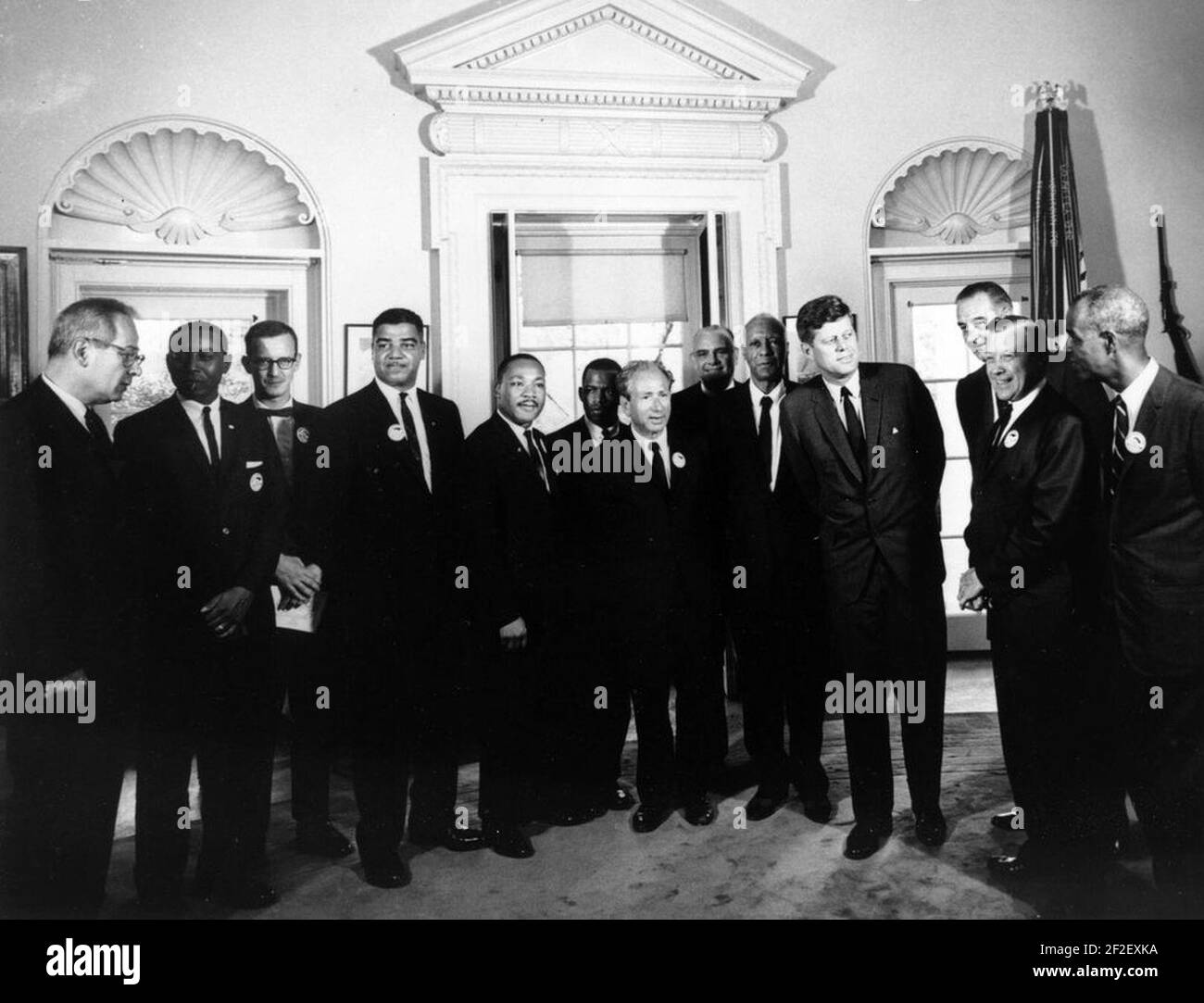 President John F. Kennedy and Vice President Lyndon B. Johnson Meet ...