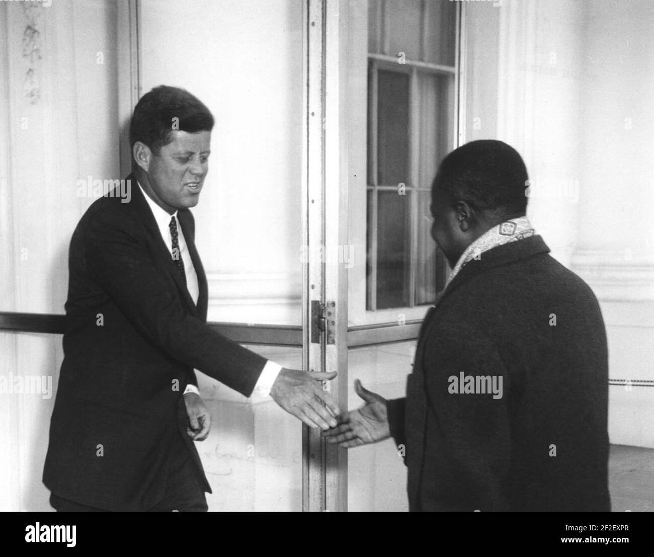 President John F. Kennedy Greets President Ahmadou Ahidjo of Cameroon ...