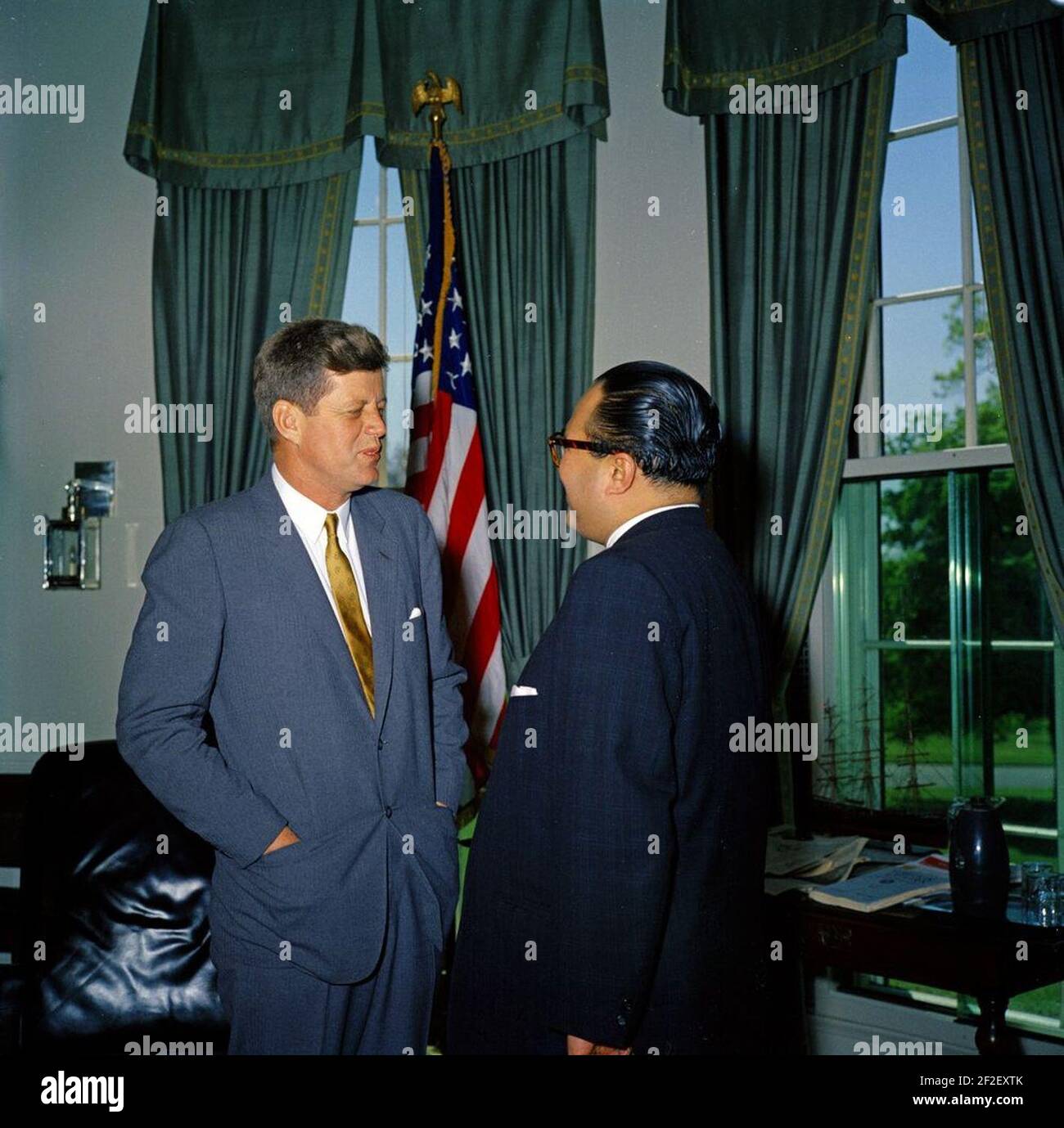 President John F. Kennedy Meets with Ambassador of Nepal, Rishikesh ...