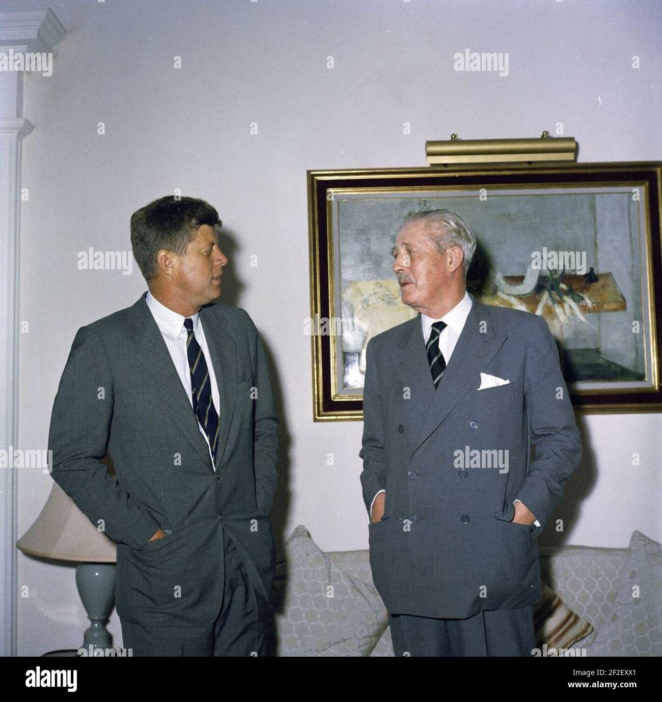 President John F. Kennedy Meets with Prime Minister Harold Macmillan of ...