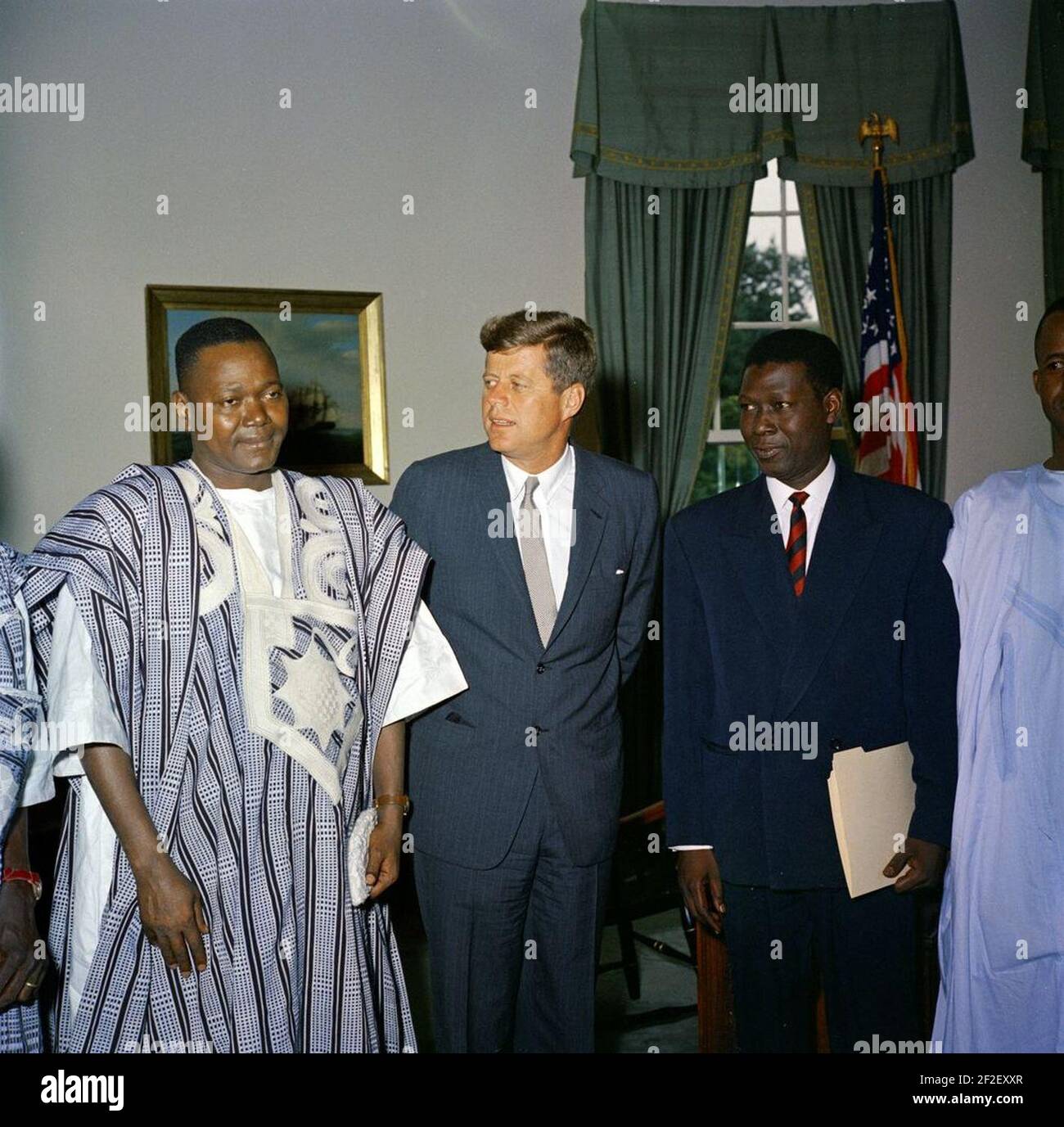 President John F. Kennedy Meets with Jean-Marie Koné, Minister of State ...