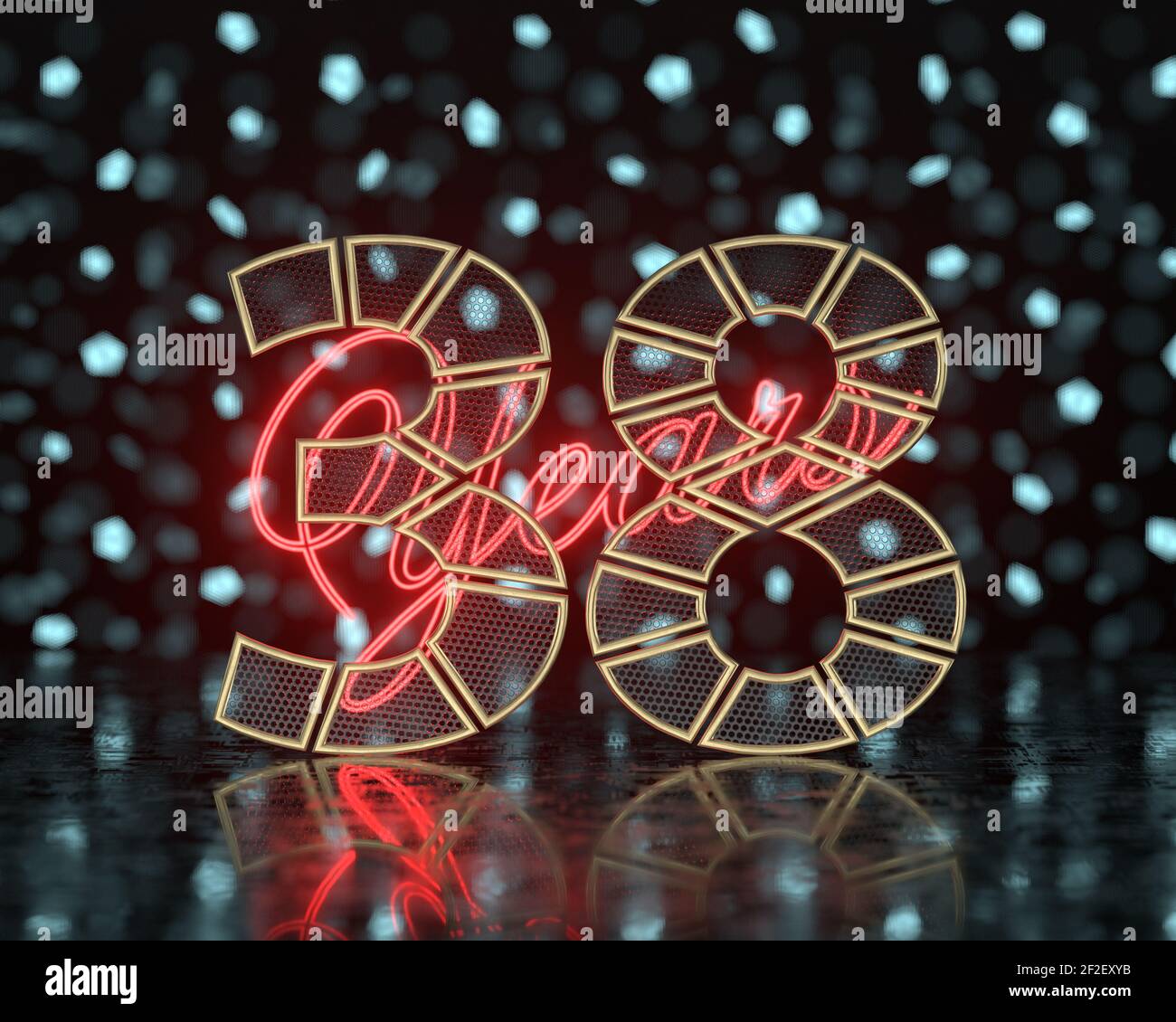 3d number 38 hi-res stock photography and images - Alamy