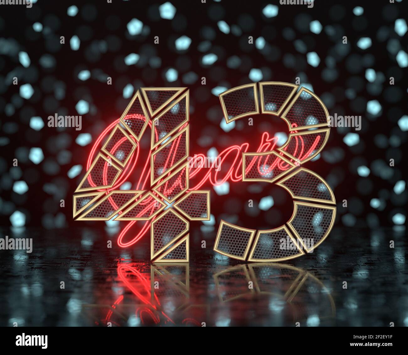 43 years birthday number festive hi-res stock photography and images ...