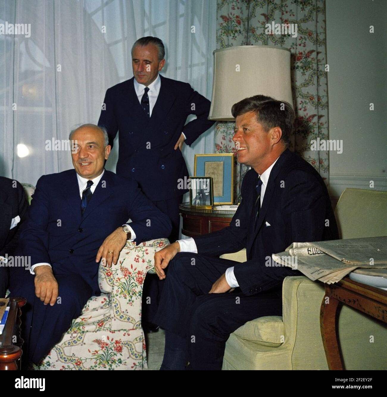 President John F. Kennedy Meets with Prime Minister of Italy, Amintore ...