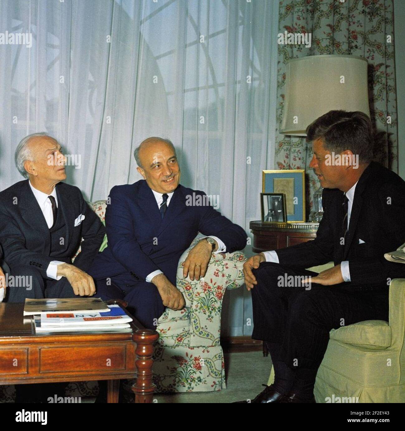 President John F. Kennedy Meets with Prime Minister of Italy, Amintore ...