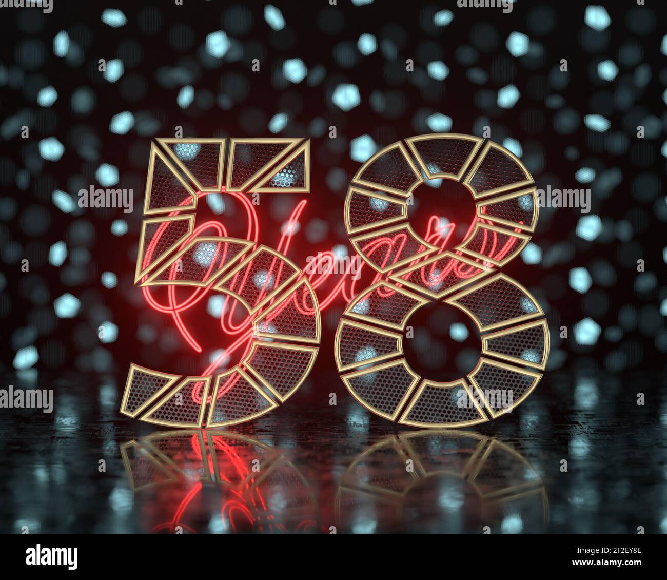 Happy birthday number 58 greeting hi-res stock photography and images ...