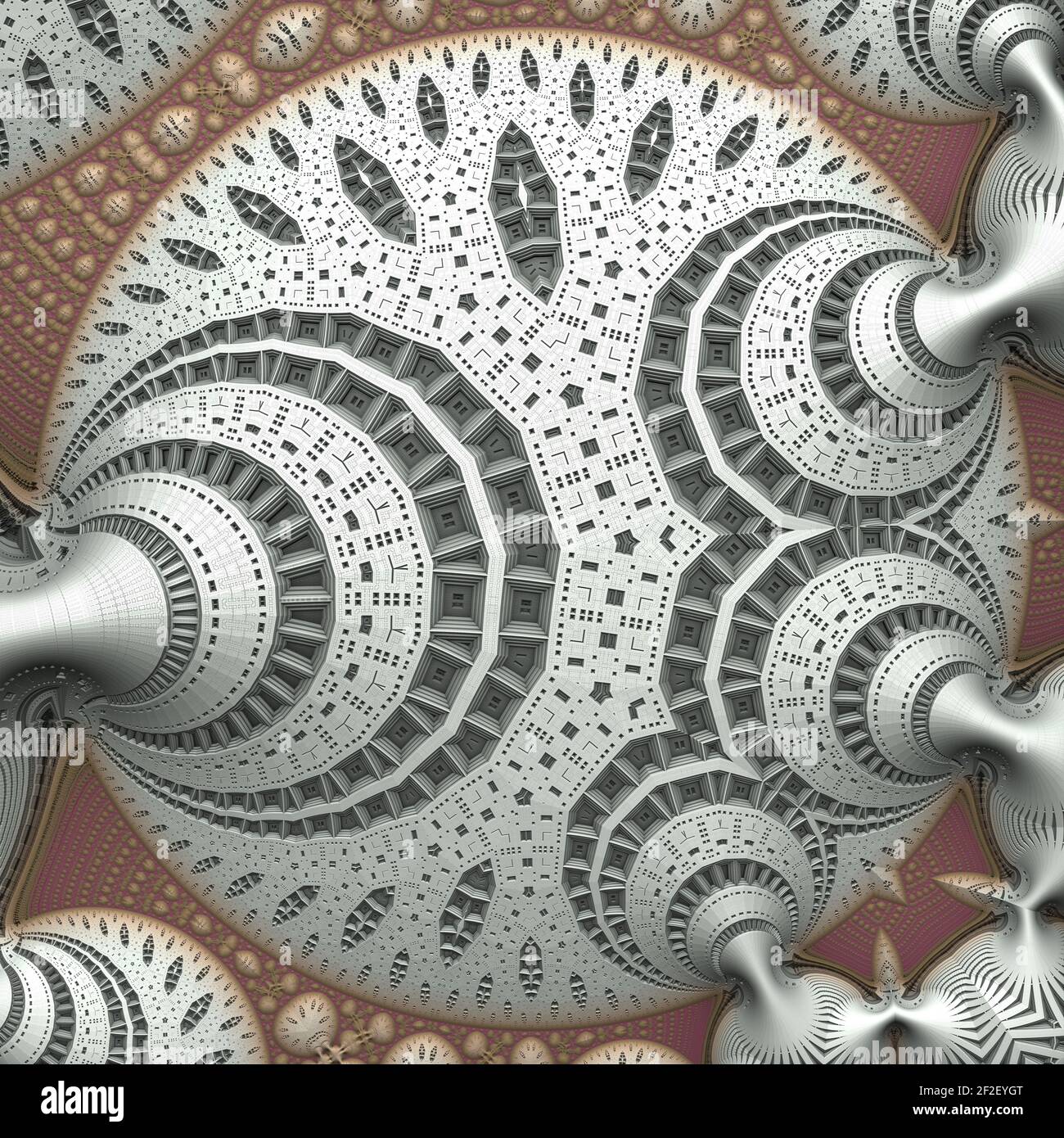 Geometric 3D fractal background with recursive structures and shapes ...