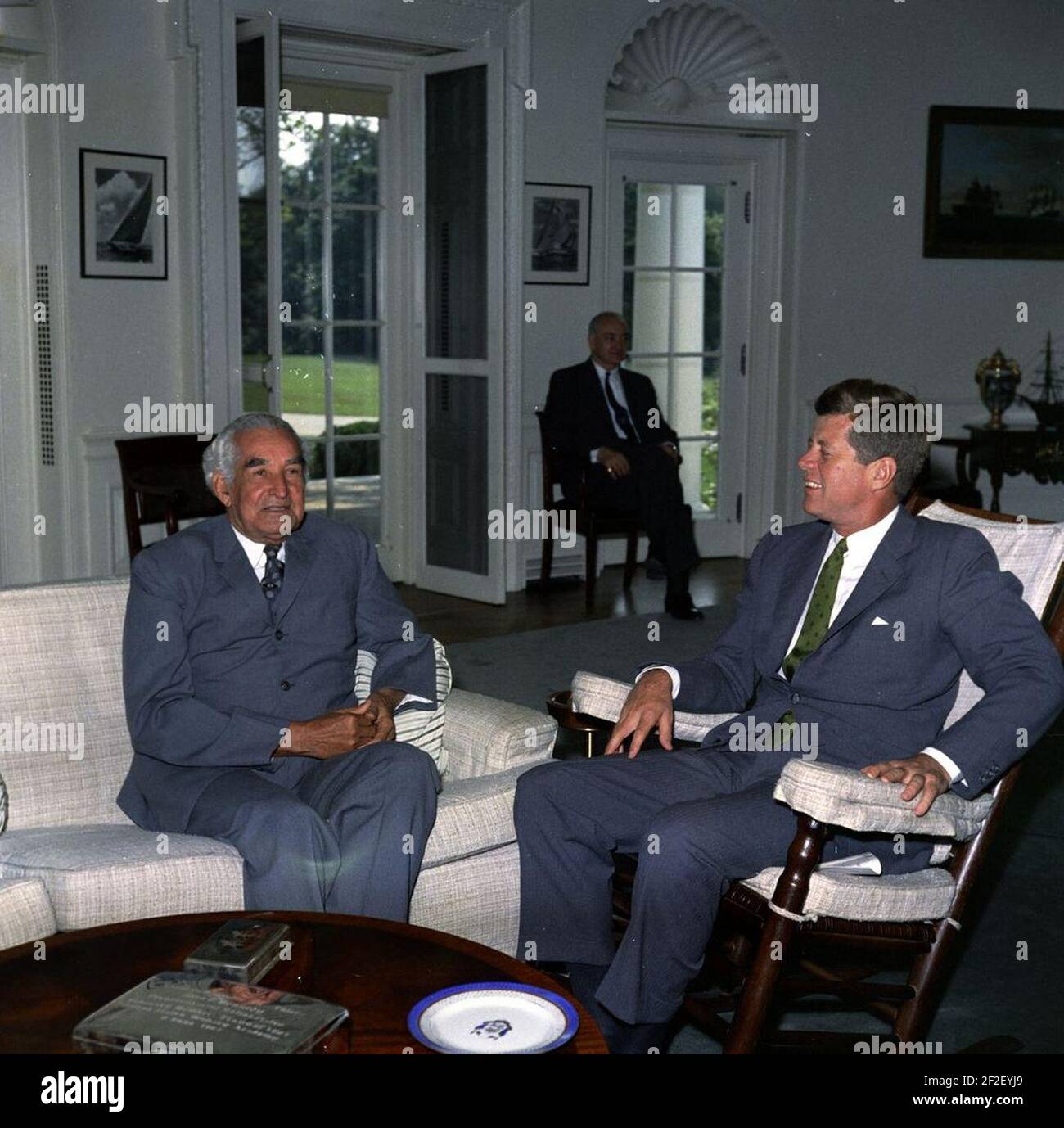 President John F. Kennedy with Prime Minister of Jamaica, Sir Alexander ...