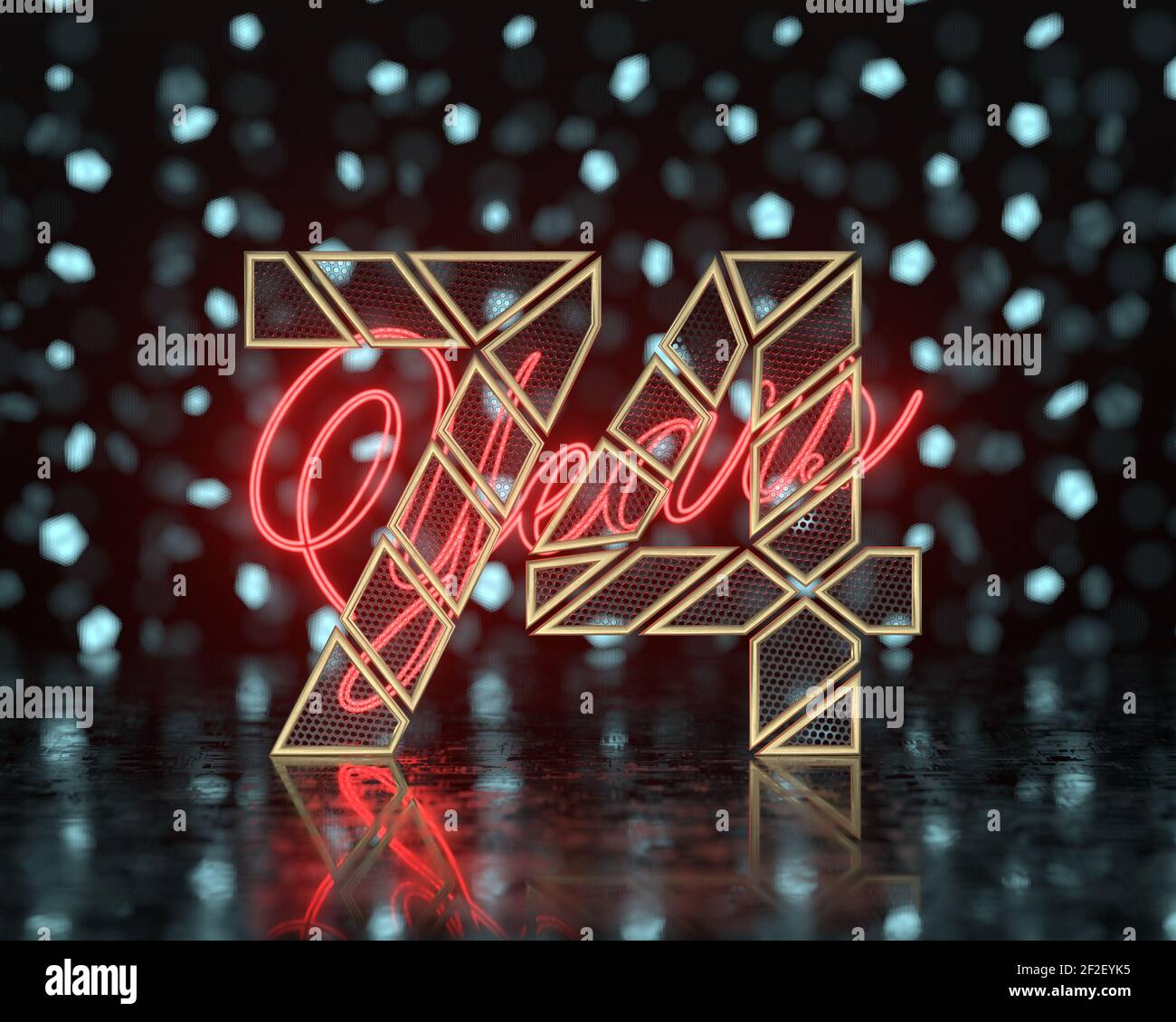 3d number 74 hi-res stock photography and images - Alamy