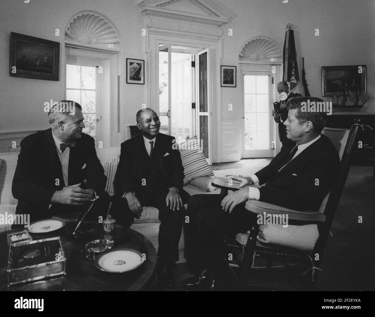 President John F. Kennedy with Prime Minister of Nyasaland, H. Kamuzu ...