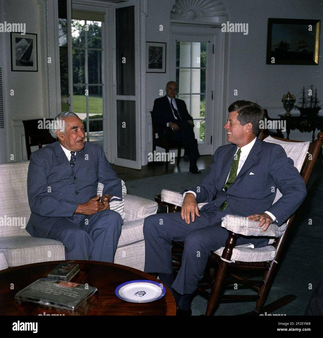 President John F. Kennedy with Prime Minister of Jamaica, Sir Alexander ...