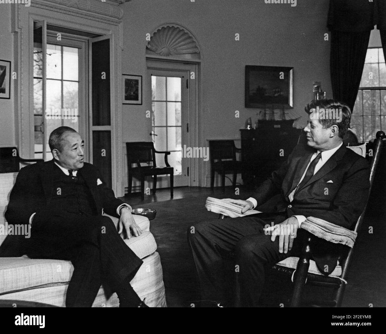 President John F. Kennedy with Outgoing Ambassador of Japan, Koichiro ...