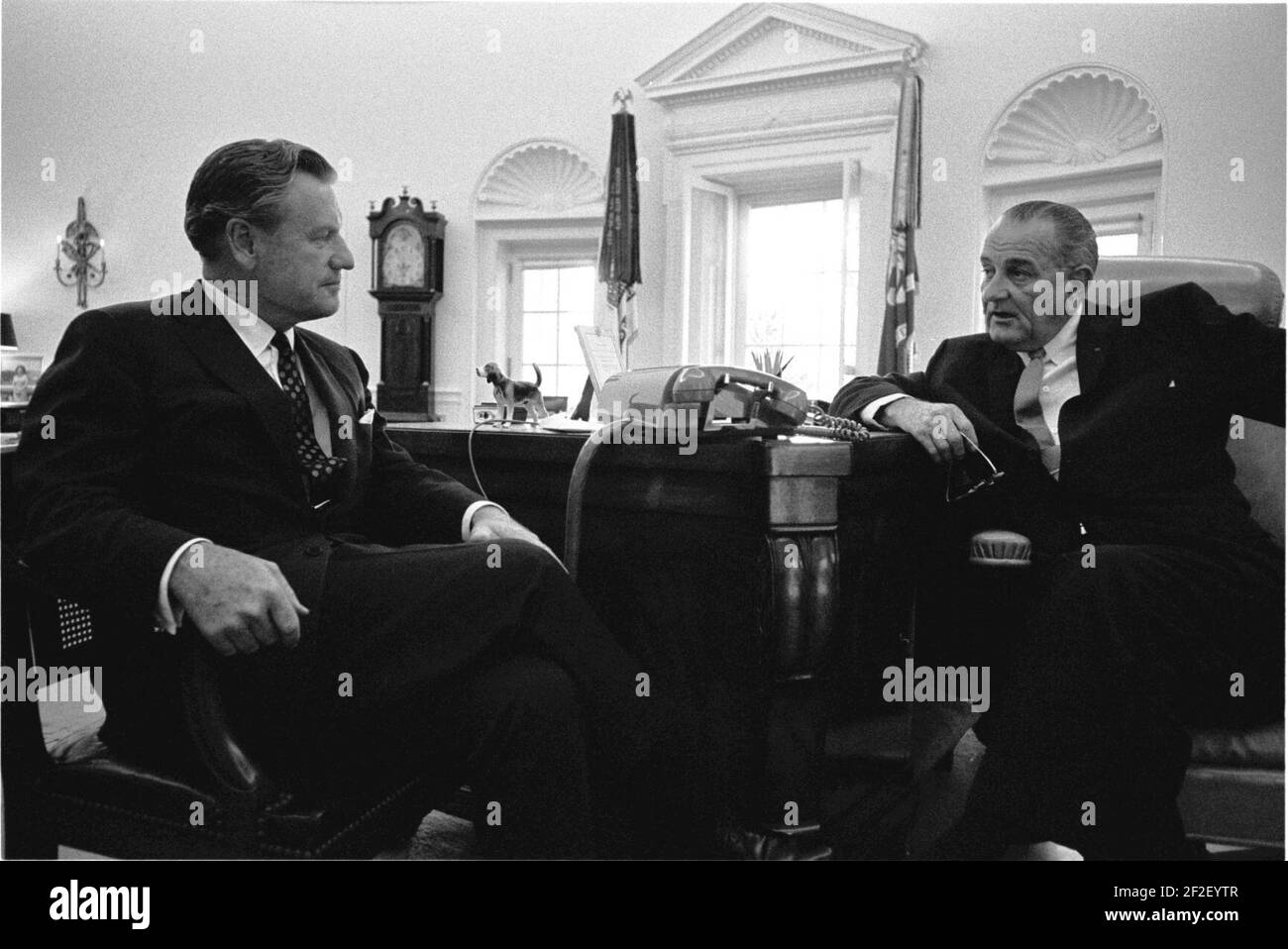 President Johnson Governor Rockefeller Stock Photo - Alamy