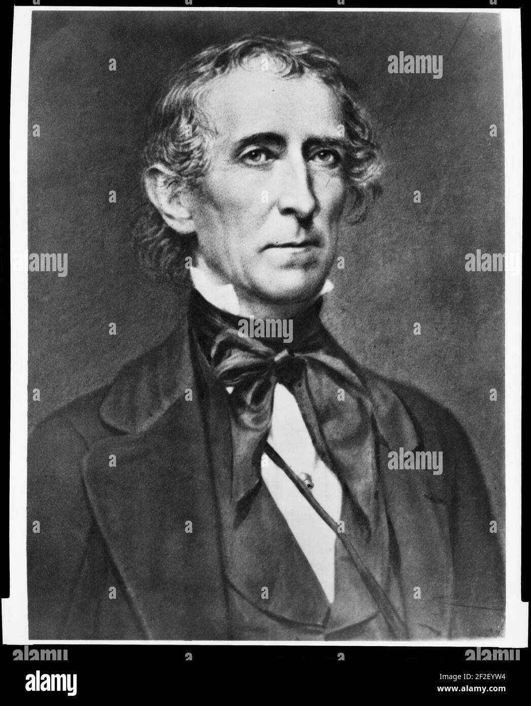 President John Tyler, half-length portrait, facing right Stock Photo ...