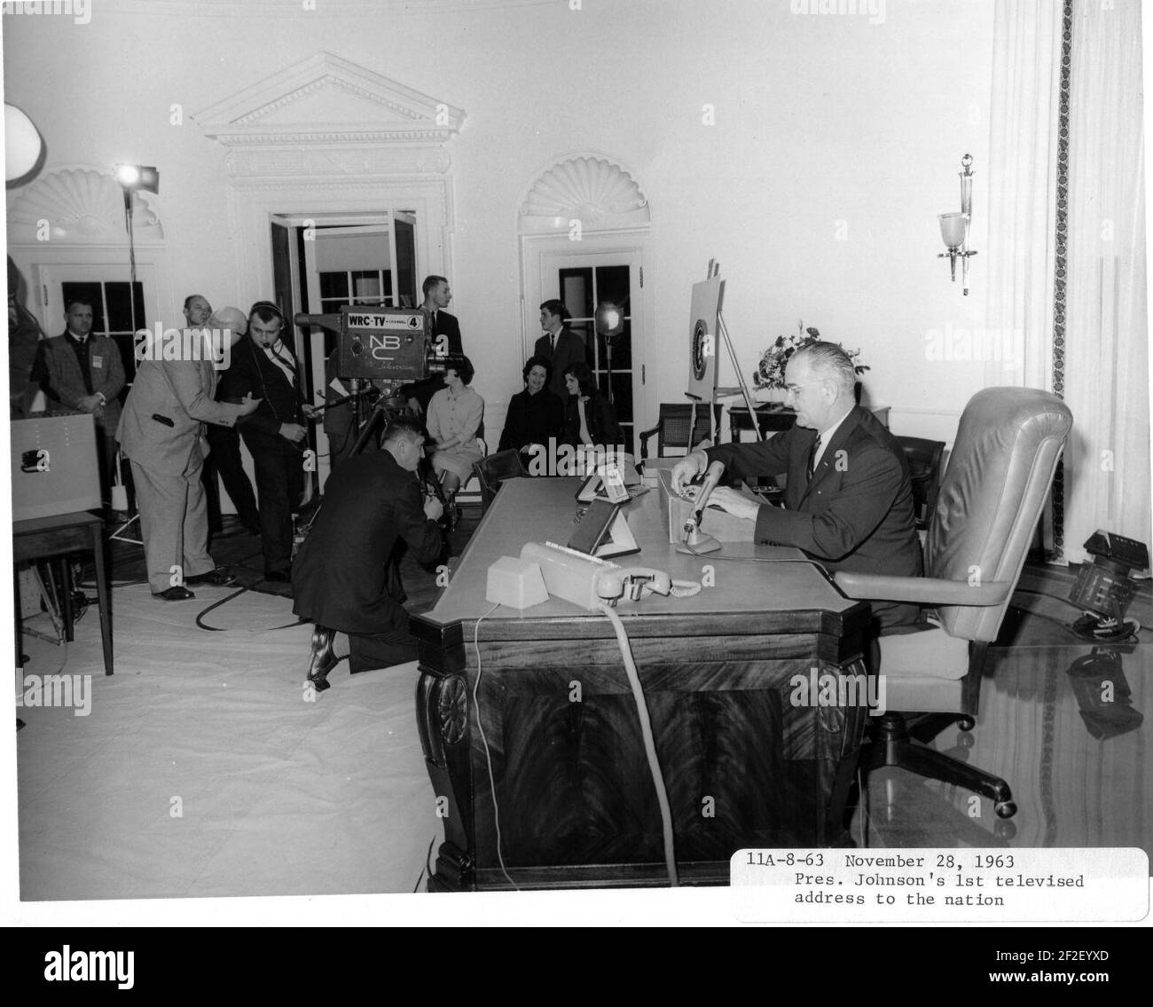 President Johnson Thanksgiving speech 1963 (1 Stock Photo - Alamy