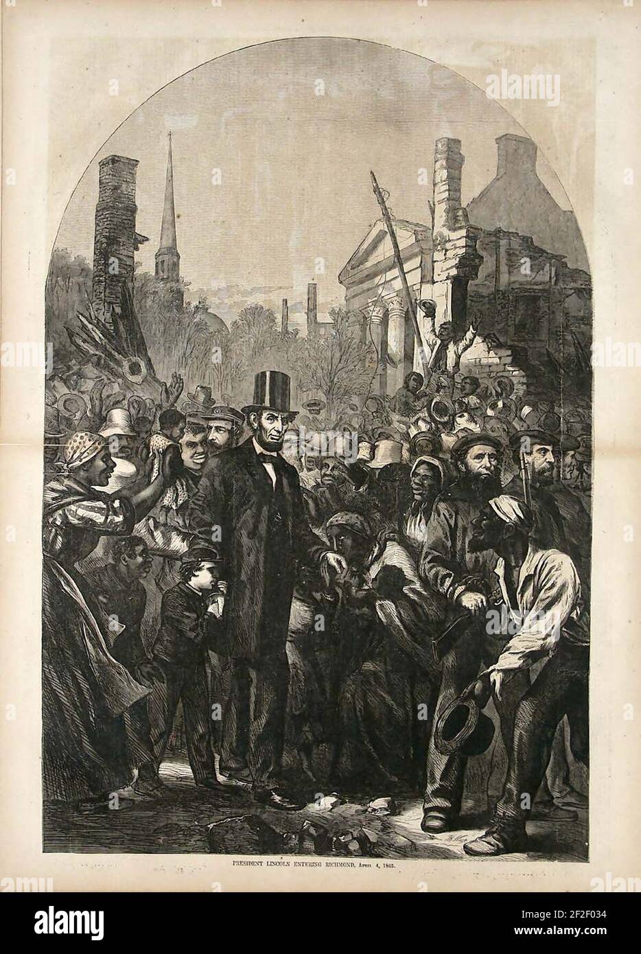 President Lincoln Entering Richmond (April 1865 Stock Photo - Alamy