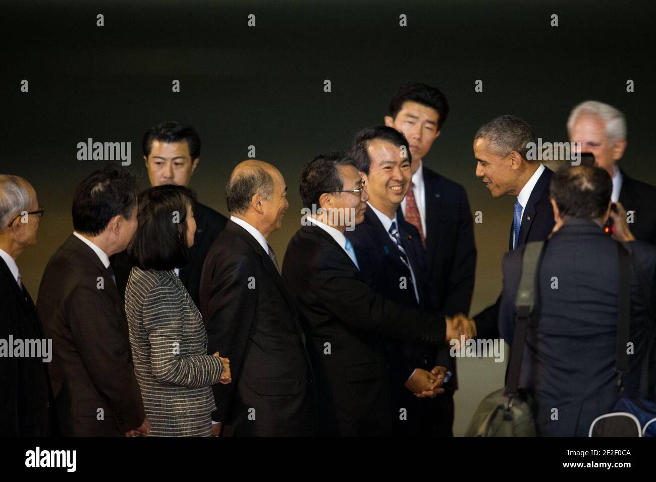 President Obama Arrives in Japan Stock Photo - Alamy