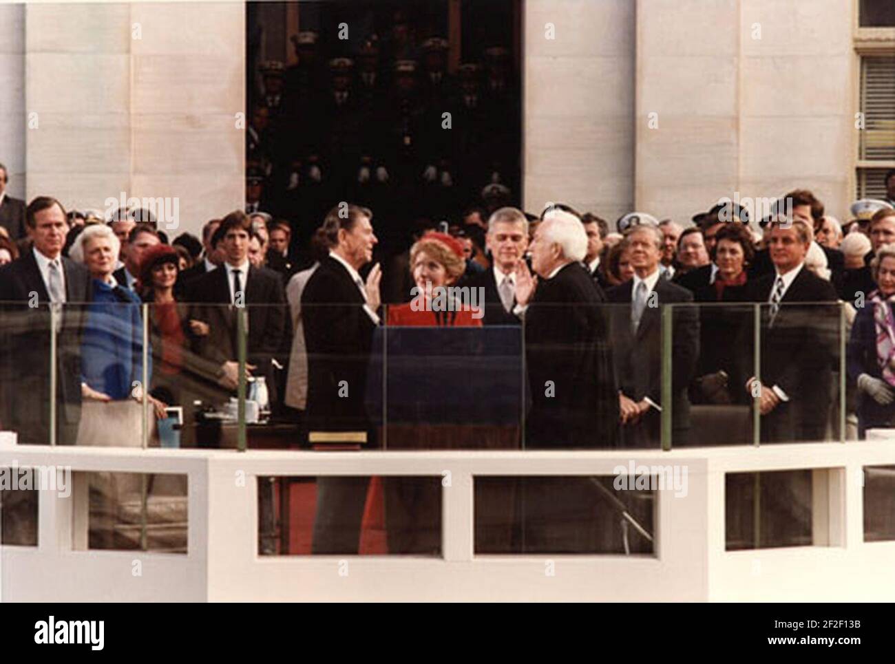 President Reagan being sworn in on Inaugural Day 1981 Stock Photo - Alamy