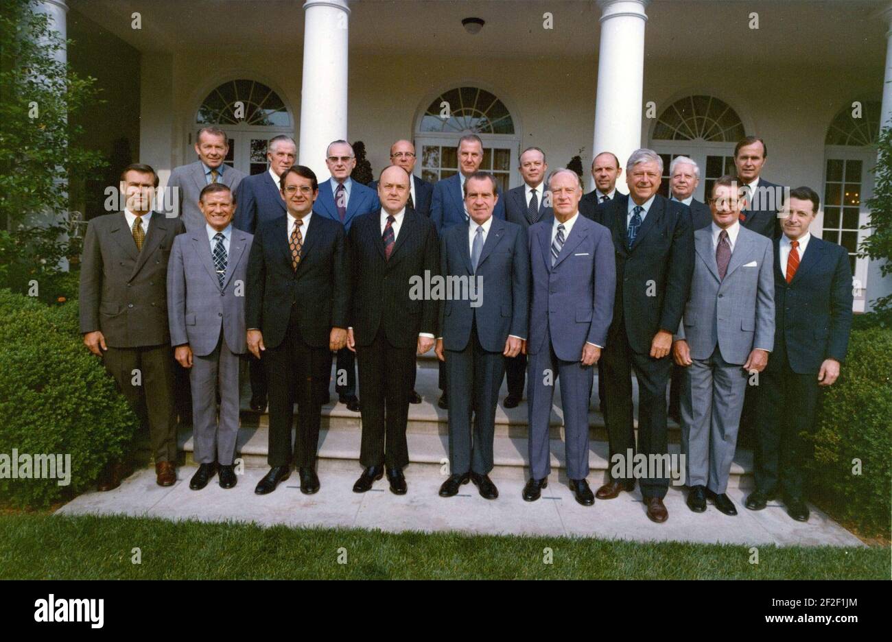 President Richard Nixon with his 1972 Cabinet Members Stock Photo - Alamy