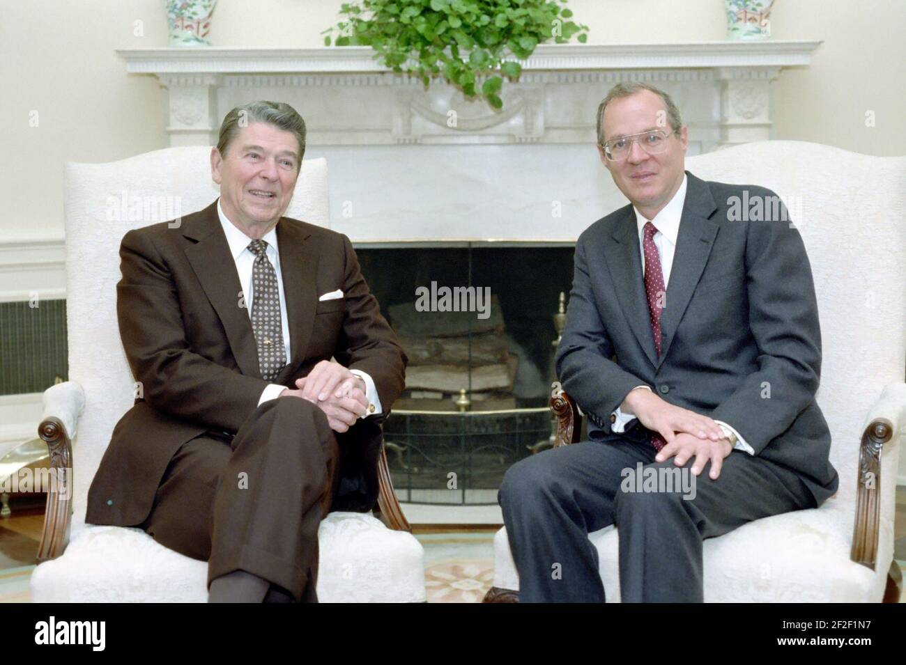 President Ronald Reagan and Anthony Kennedy Stock Photo - Alamy