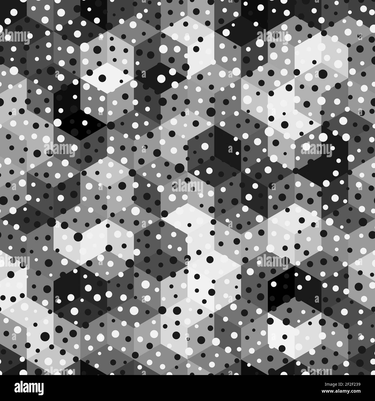 Seamless texture gray hex grid with dots. Vector Illustration Stock ...