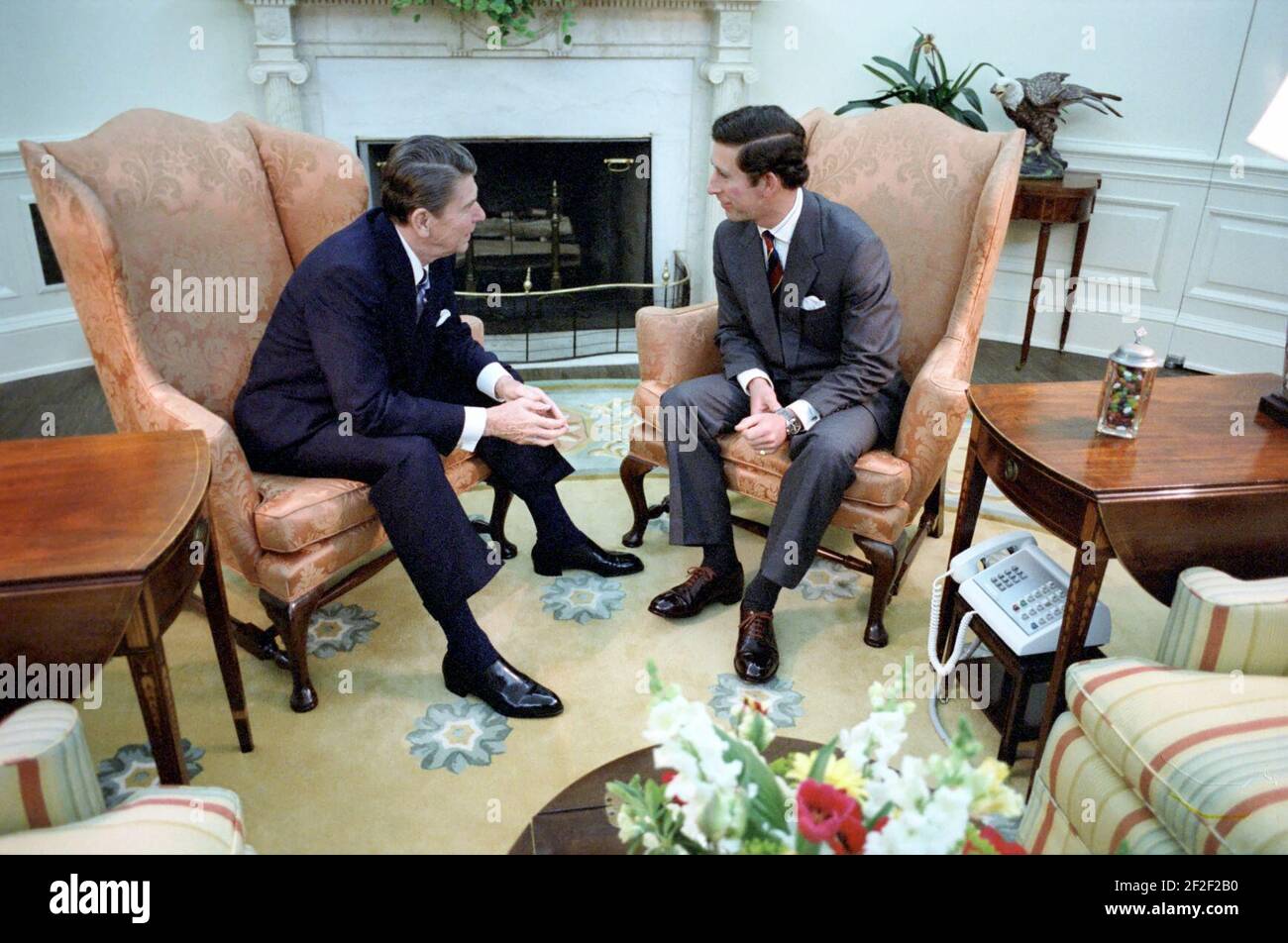 President Ronald Reagan and Prince Charles Stock Photo - Alamy