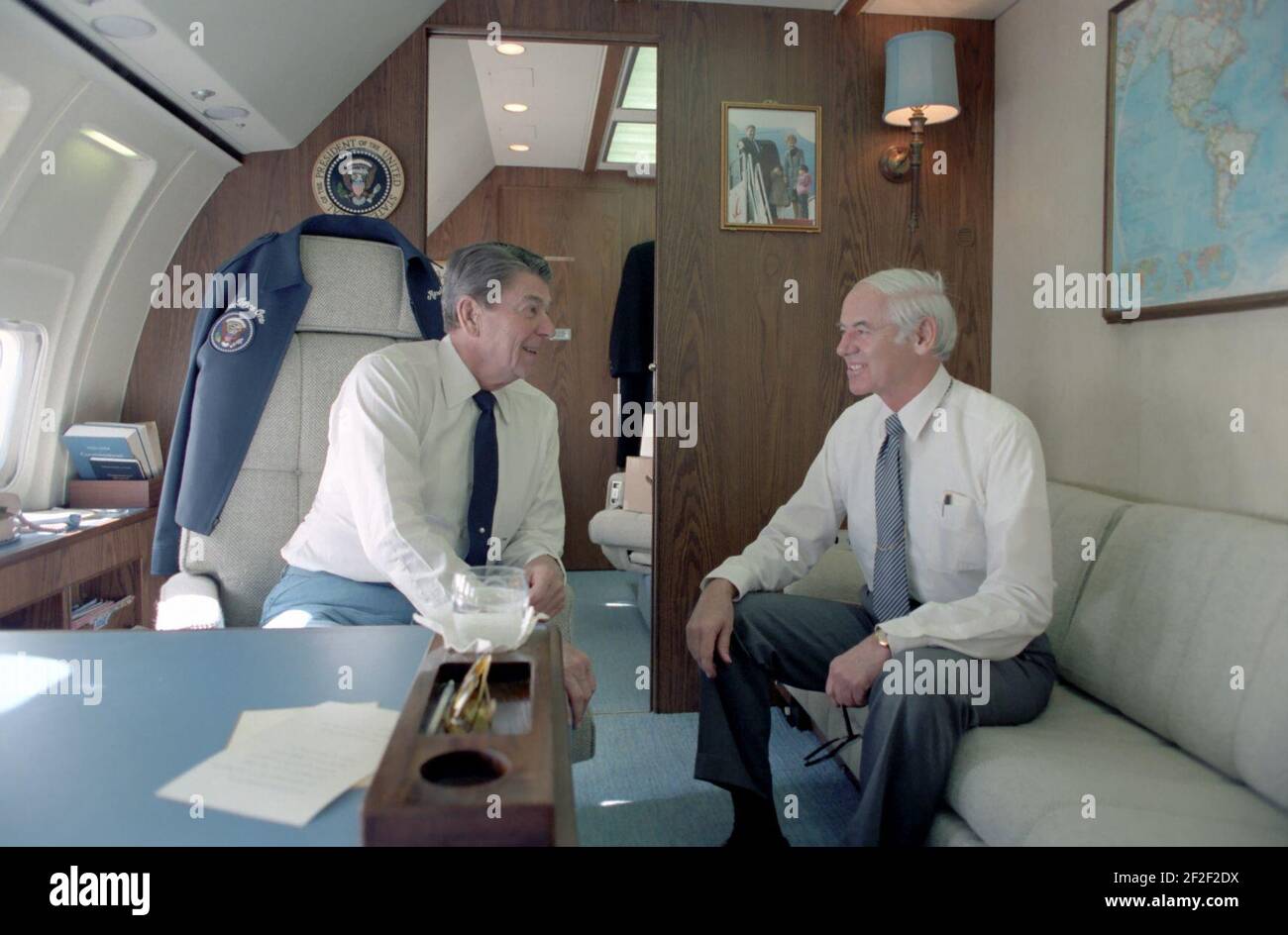 President Ronald Reagan and William French Smith Stock Photo - Alamy
