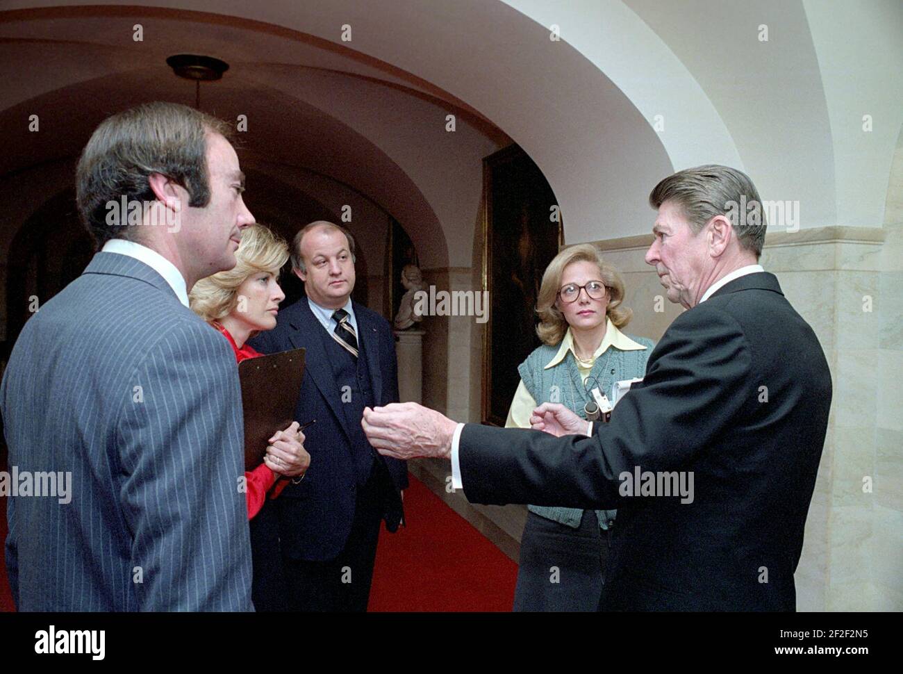 President Ronald Reagan During An Interview with Sam Donaldson of ABC ...