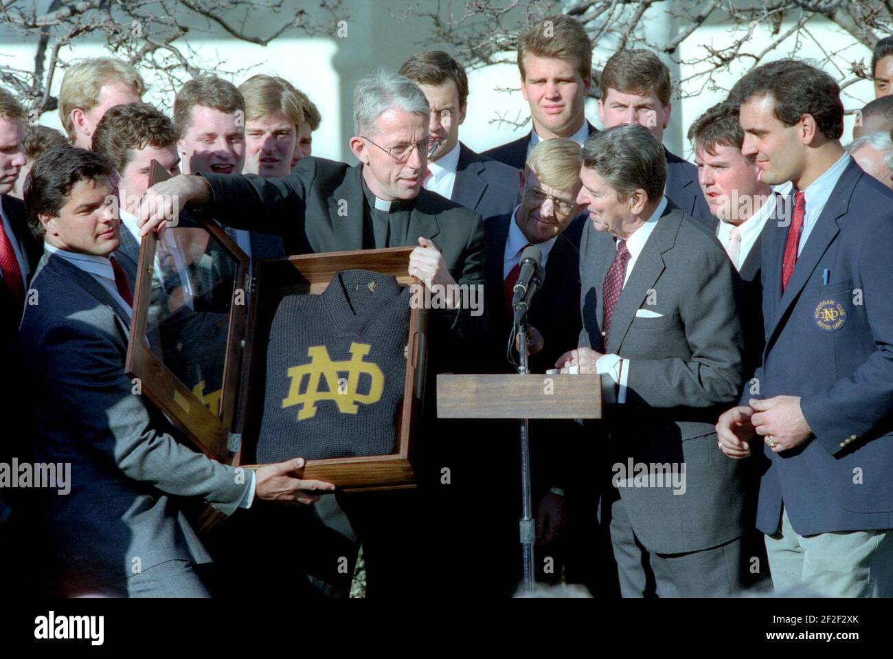 President Ronald Reagan hosting the NCAA football champion University ...