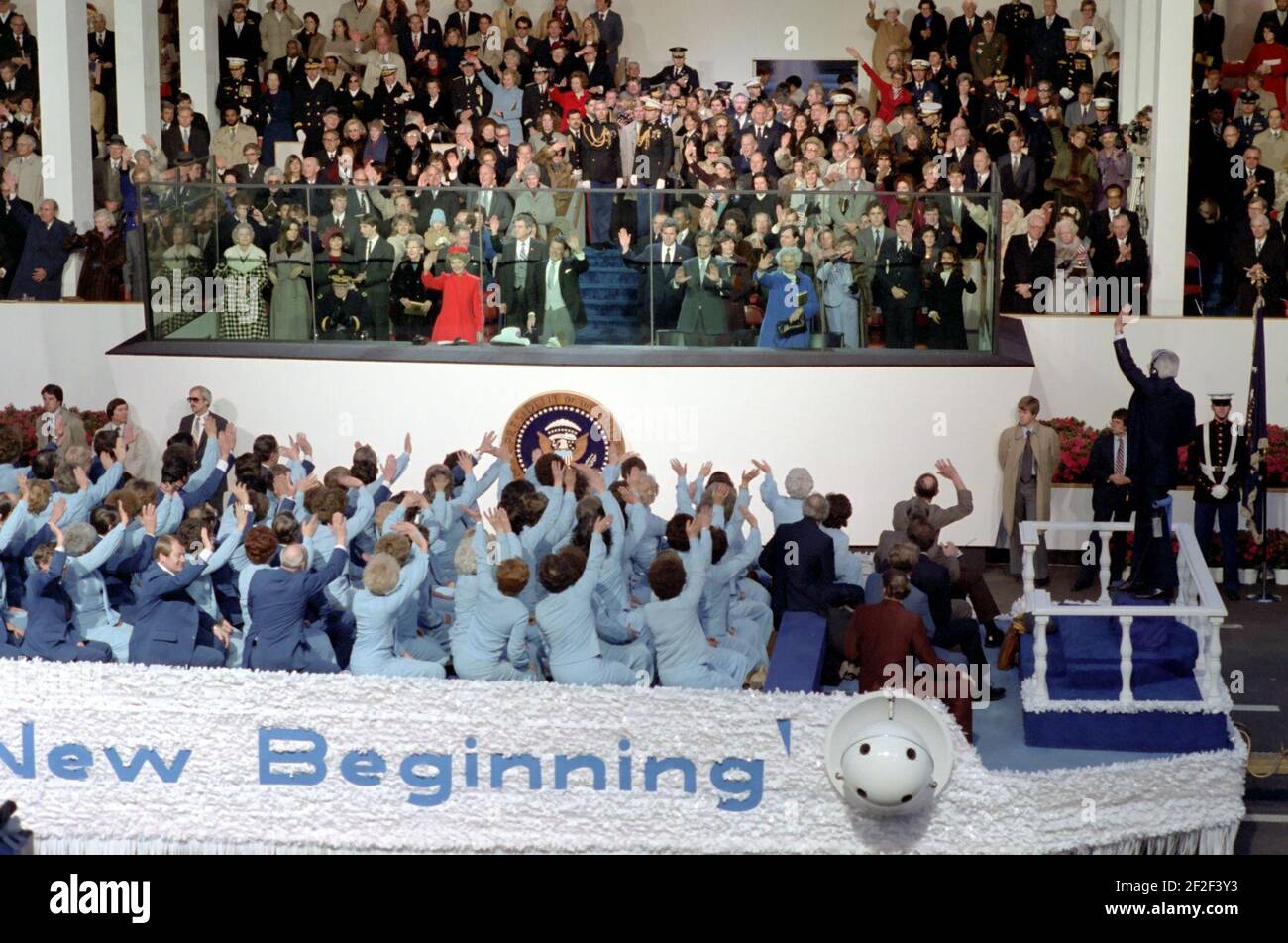 President Ronald Reagan, Nancy Reagan, Omar Bradley, Ron Reagan, Patti ...