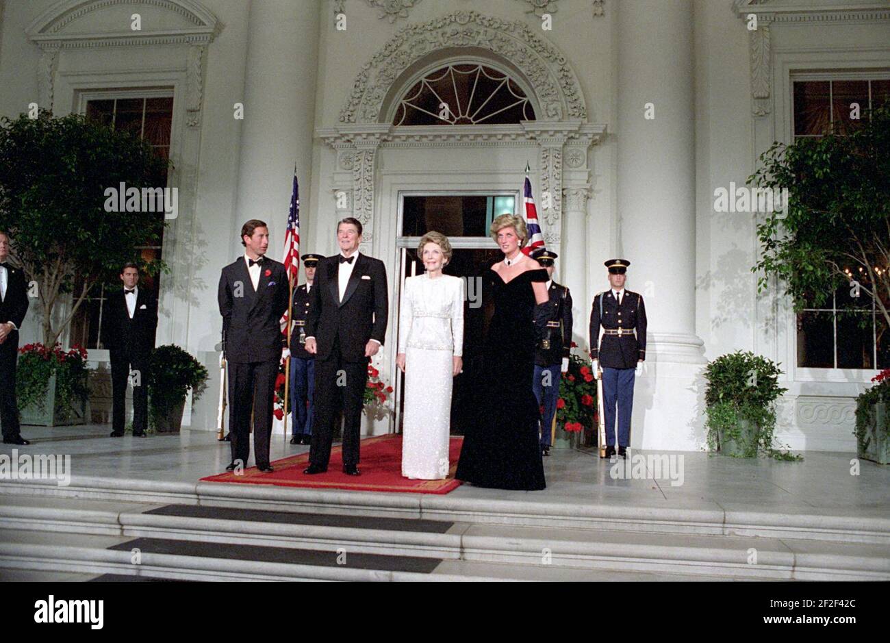 President Ronald Reagan, Nancy Reagan, Prince Charles, and Princess ...