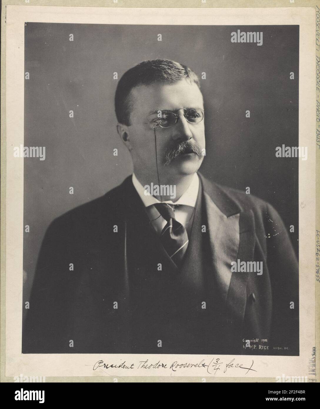 President Theodore Roosevelt (3-4 face Stock Photo - Alamy