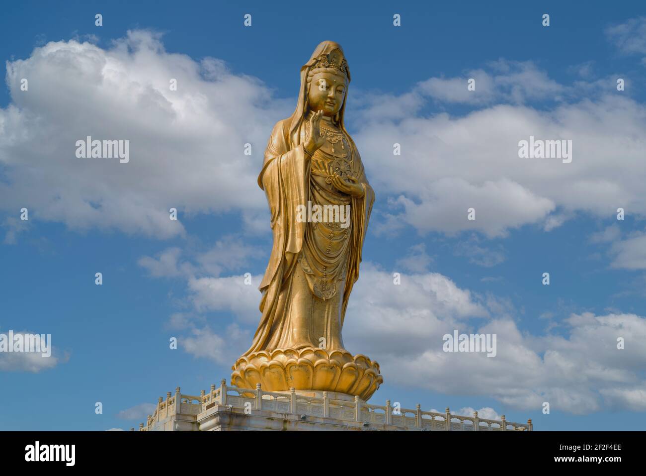Mount Putuo south a Buddism godness Guanyin Statue，China Stock Photo ...