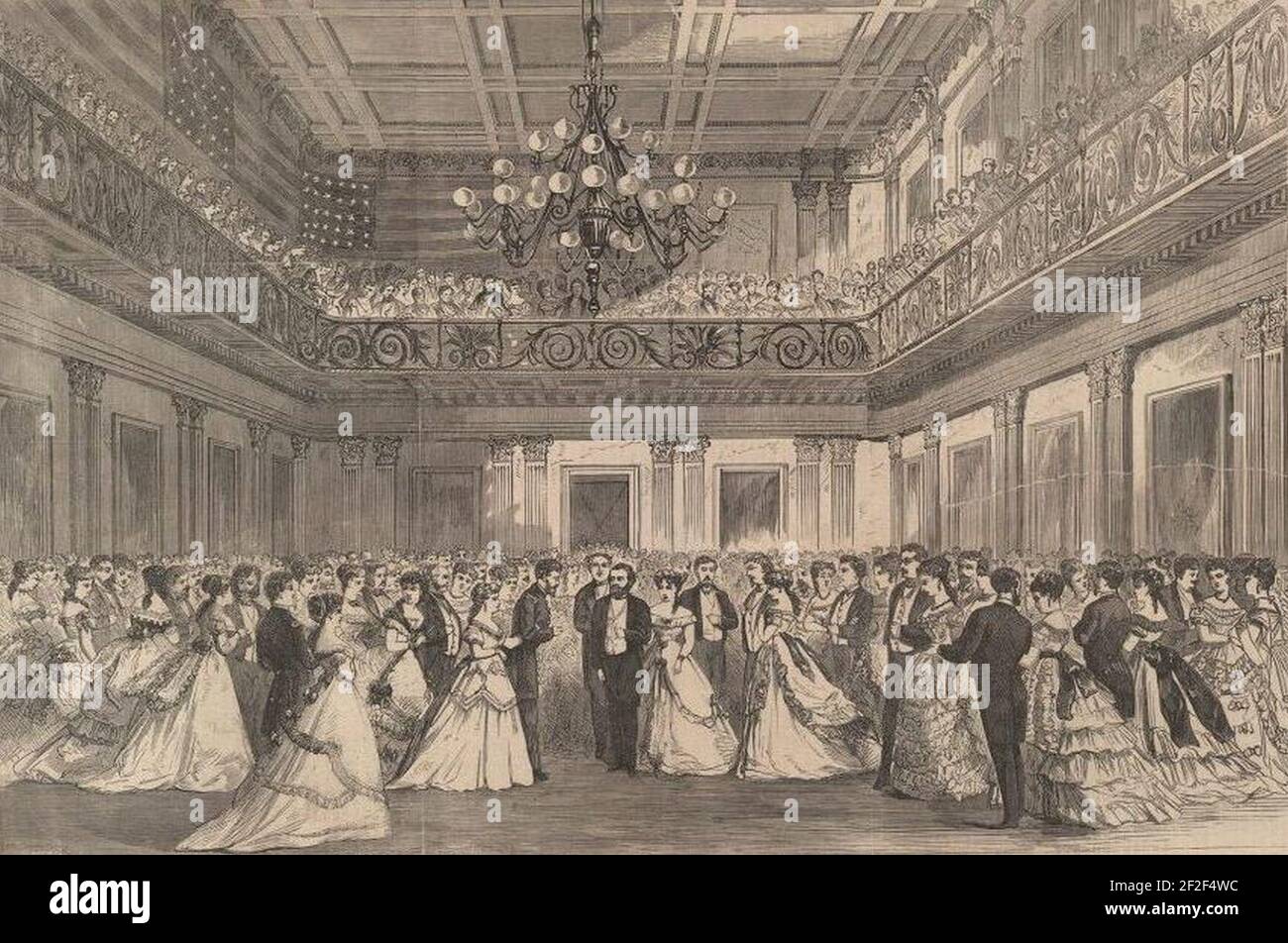 President Ulysses Grant's inaugural ball, Washington DC 1869 Stock ...