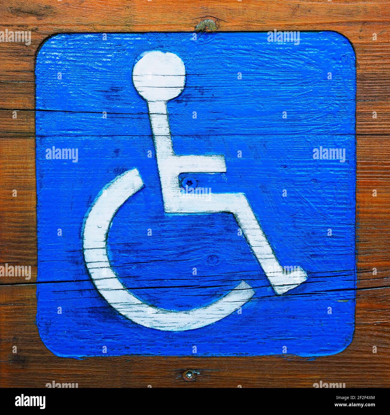 A wooden handicapped signal Stock Photo - Alamy