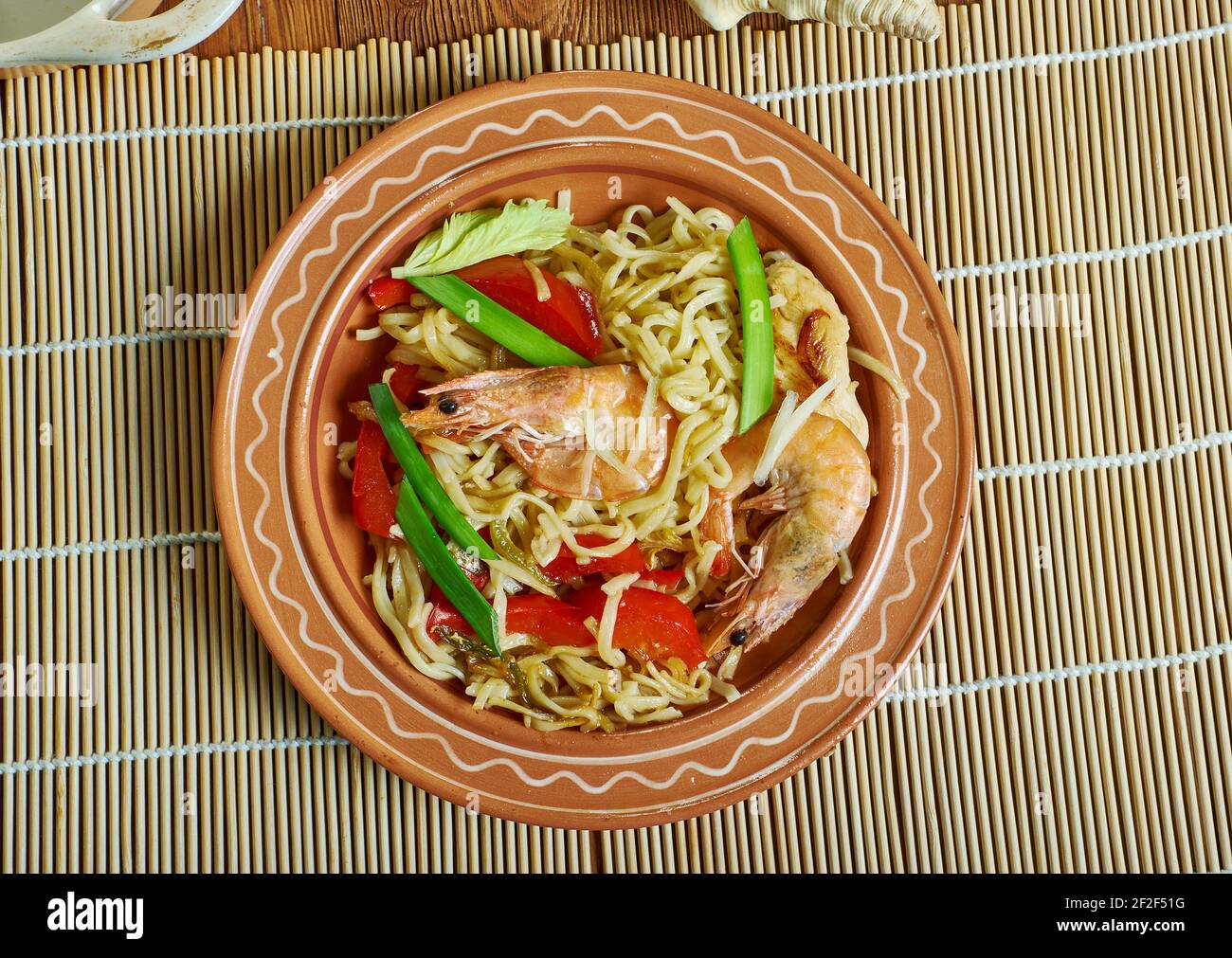 Pancit estacion - stir-fried rice noodle dish, which originated in ...