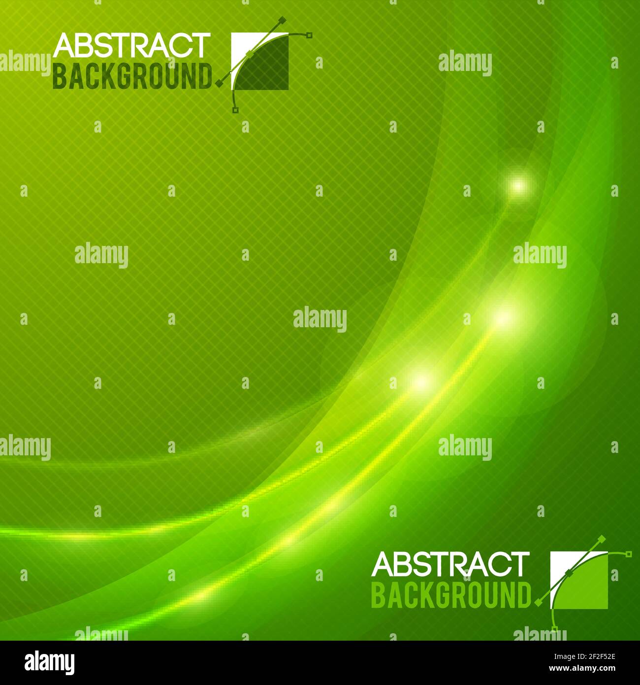 Green color flat abstract background with light effects vector ...
