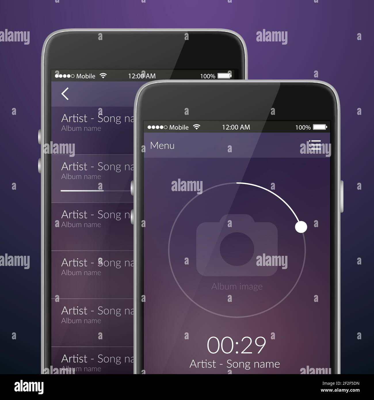 Mobile music app Stock Vector Images - Alamy